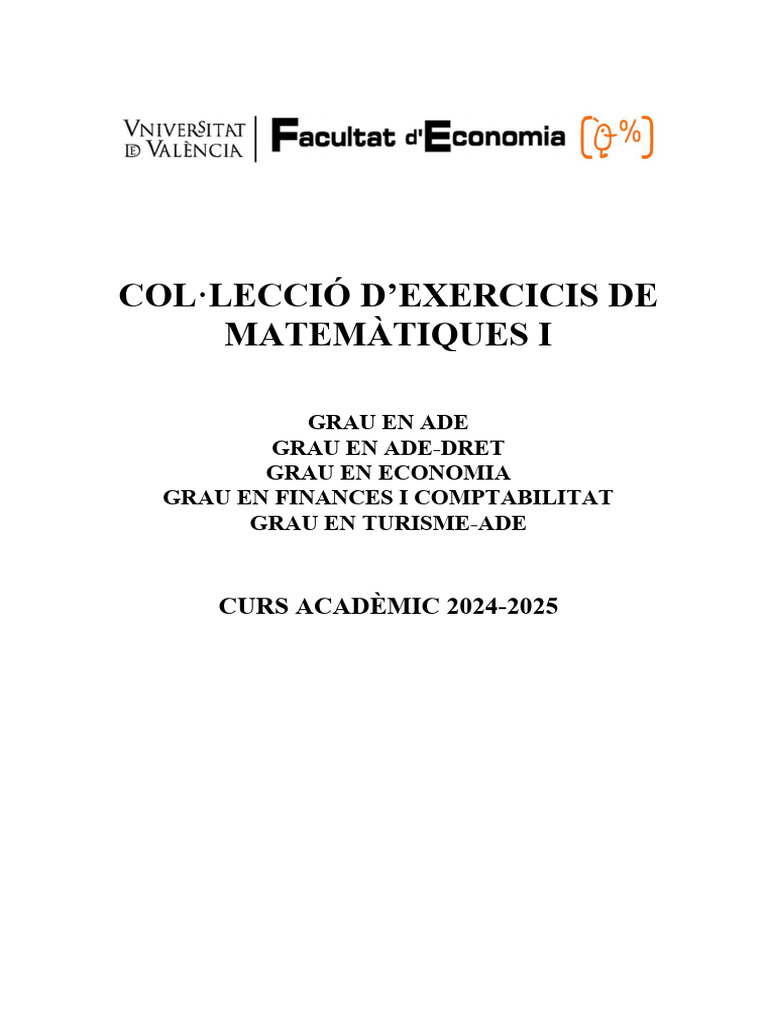 Httpsaulavirtual.uv.Espluginfile.php4622598mod Resourcecontent0Problemes MateI 24-25.PDF 2 | PDF