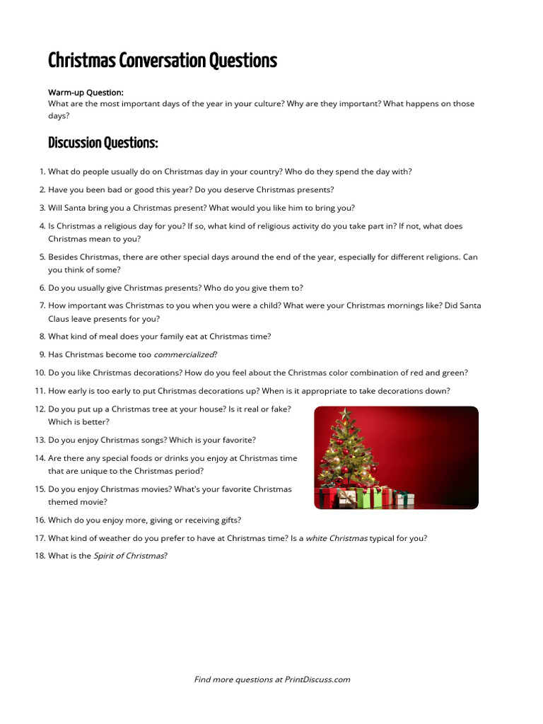 Christmas Questions | PDF