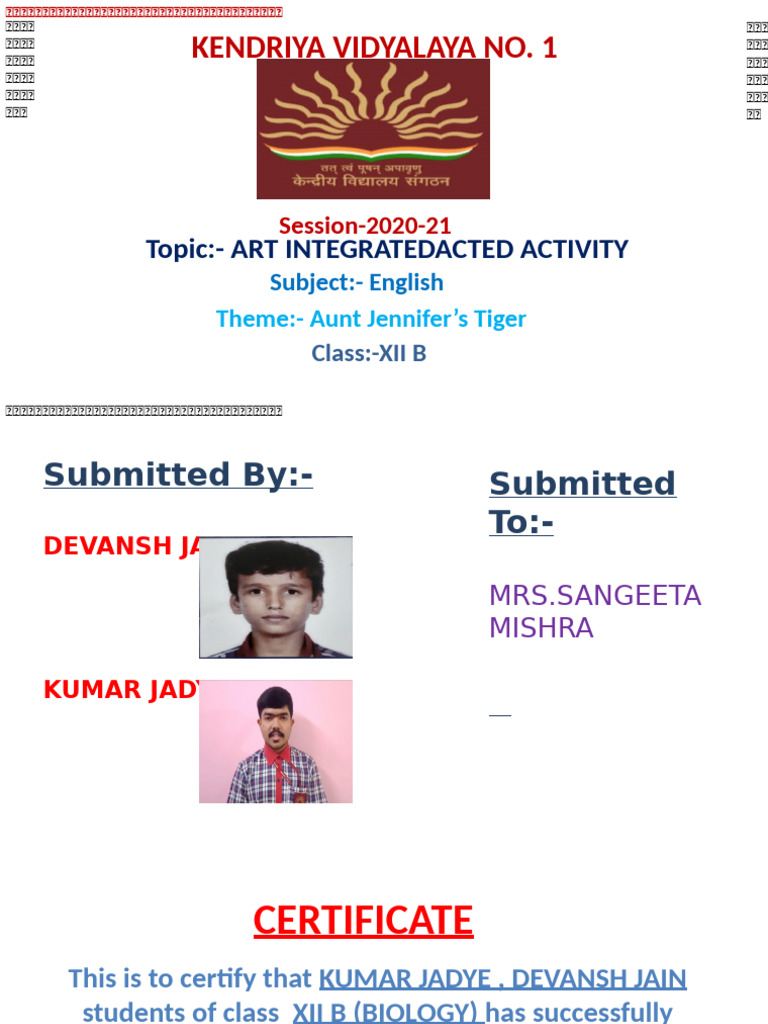 English Project (Art) Devansh Jain and Kumar Jadye | PDF | Violence Against Women | Violence