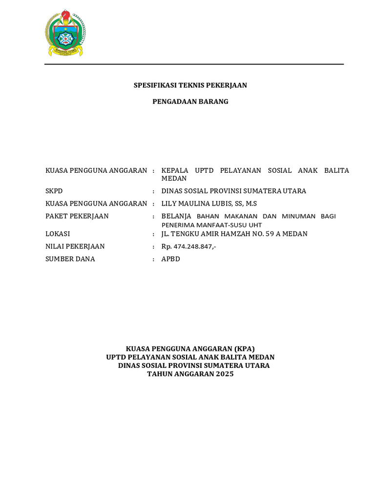 Spektek Mami 2025 Uptdps Ab Medan | PDF