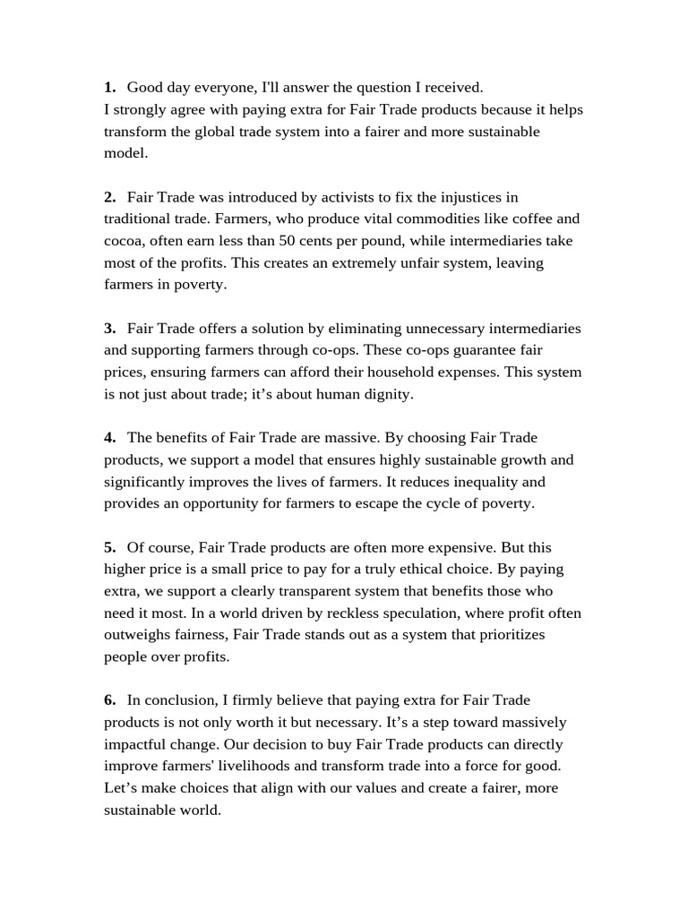 Fair Trade: A Path to Ethical Consumption | PDF