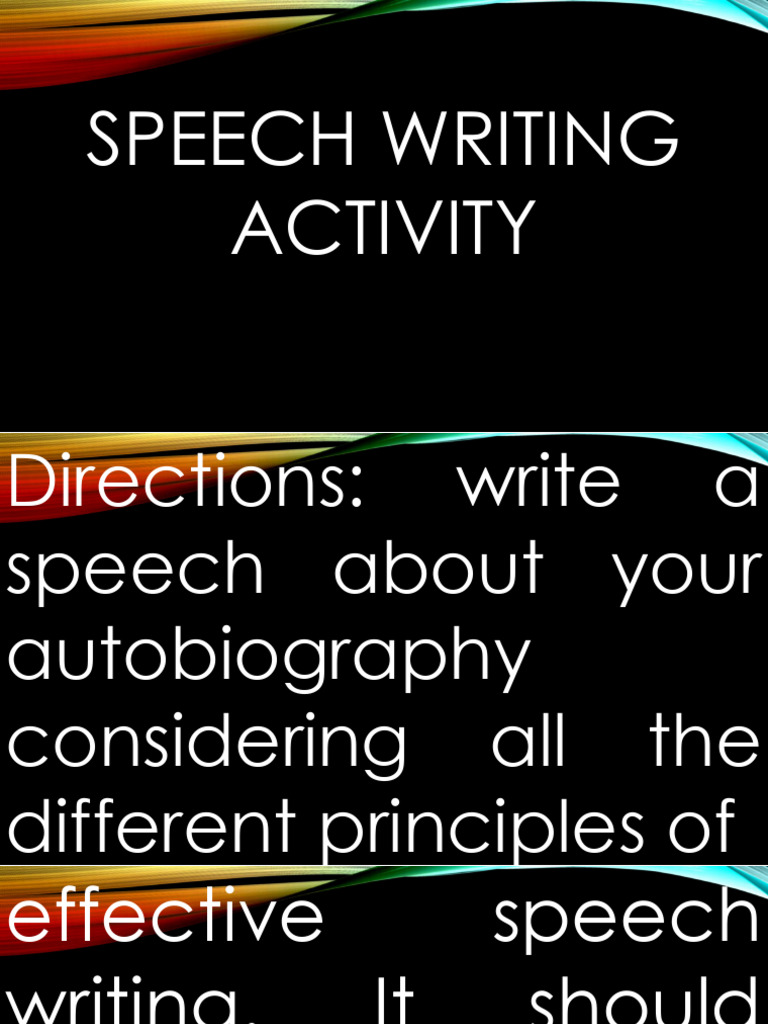Module 3 Principles of Speech Writing Activity | PDF