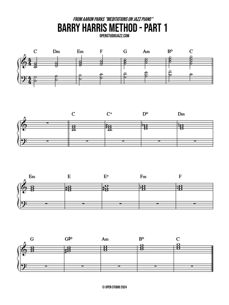 Barry Harris Method Part 1 | PDF