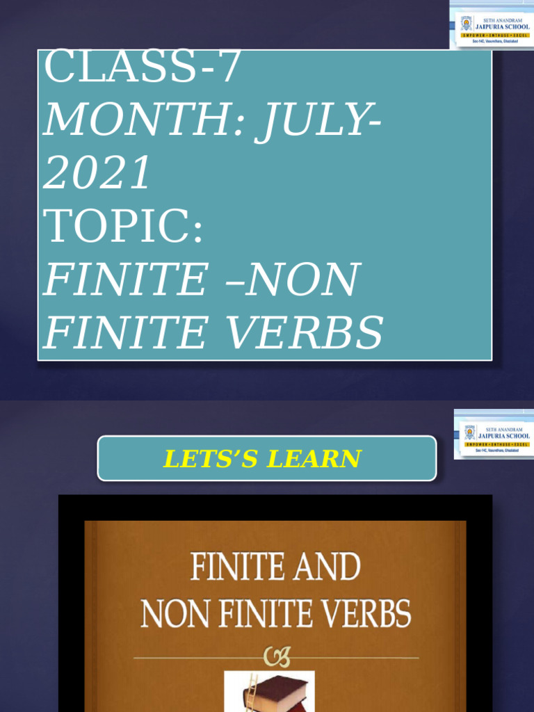 Finite vs. Non-Finite Verbs Guide | PDF | Verb | Syntactic Relationships