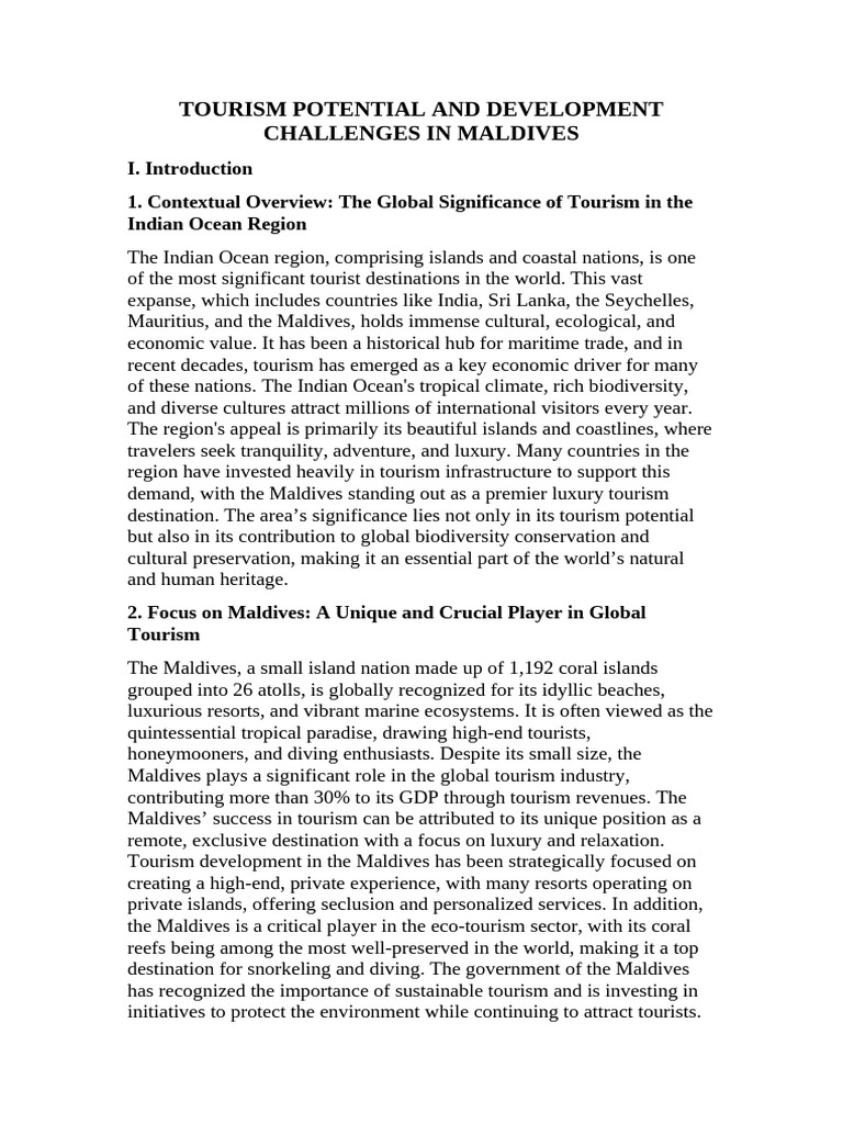 Tourism Potential and Development Challenges | PDF | Tourism ...