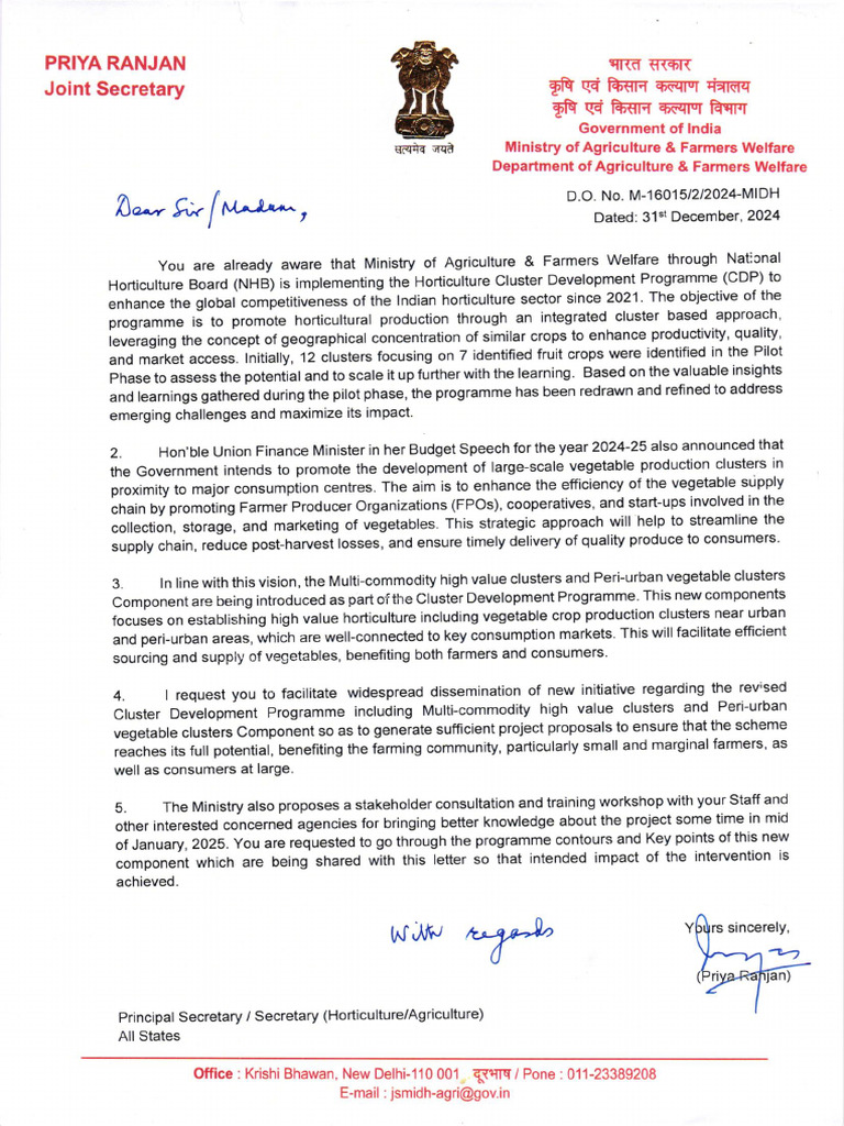 Revision of the Scheme Design and Guidelines for the Cluster ...