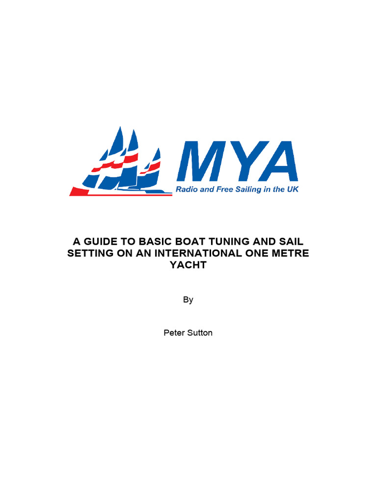 A Guide To Basic Boat Tuning and Sail Setting On An International One ...