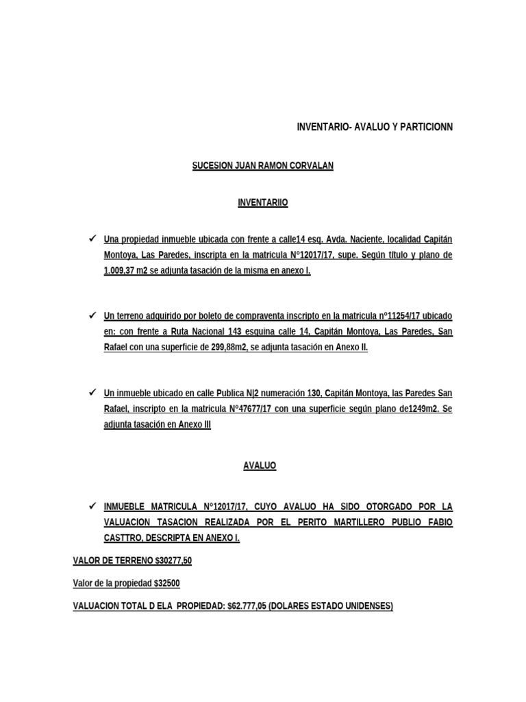 Sucesion Juan Ramon Corvalan | PDF | Derecho privado | Ley común