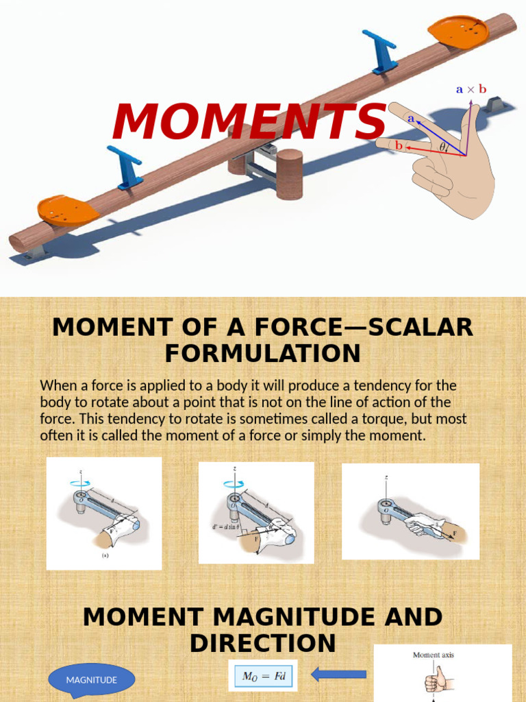 Moment of Force: Scalar & Vector | PDF | Torque | Rotation