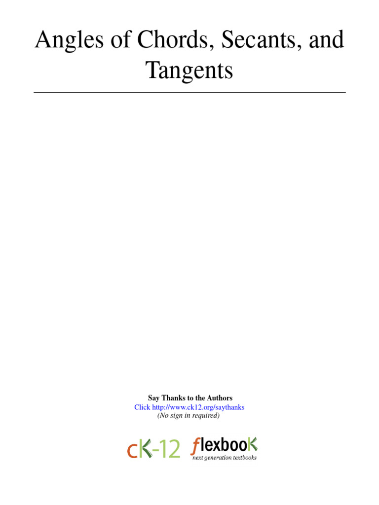 Geo - 9.5 Angles-Of-Chords-Secants-And-Tangents S v14 Imu s1 | PDF ...