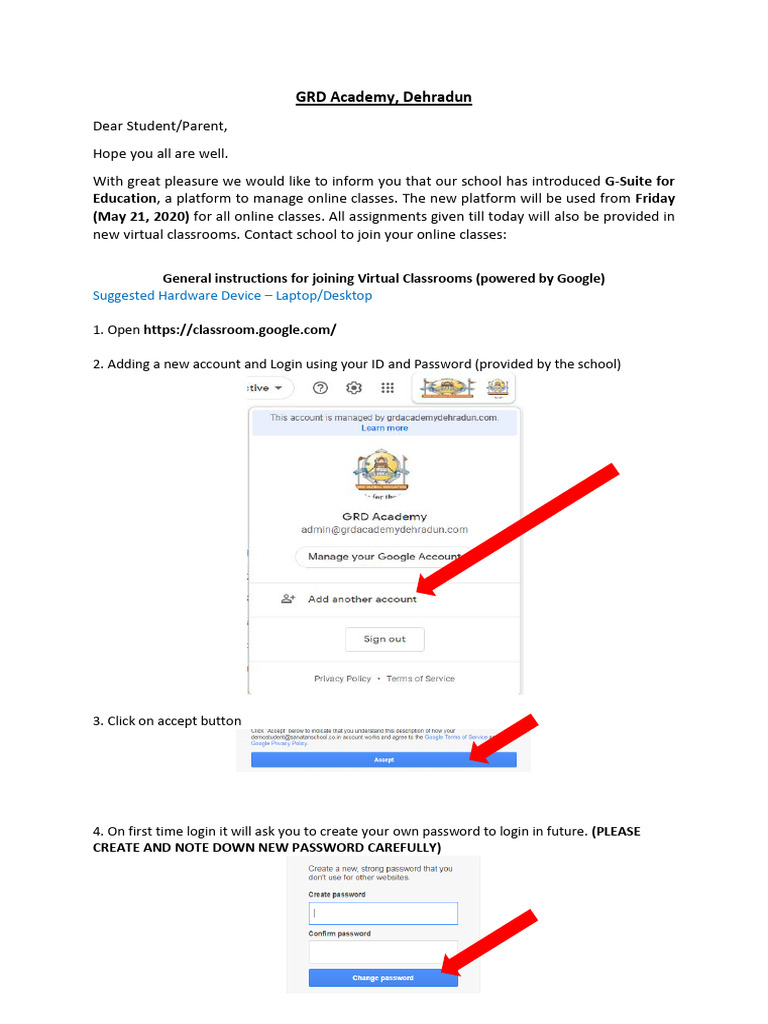 Final Steps To Use Google Classroom | PDF