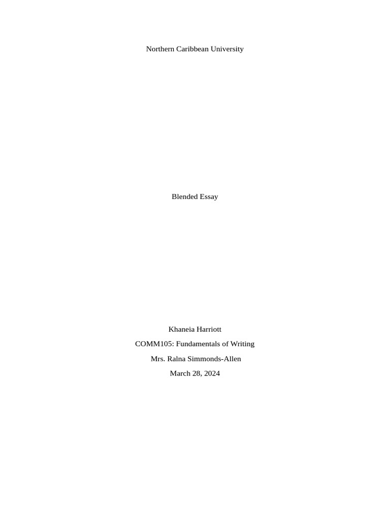 Blended Essay | PDF | Prom