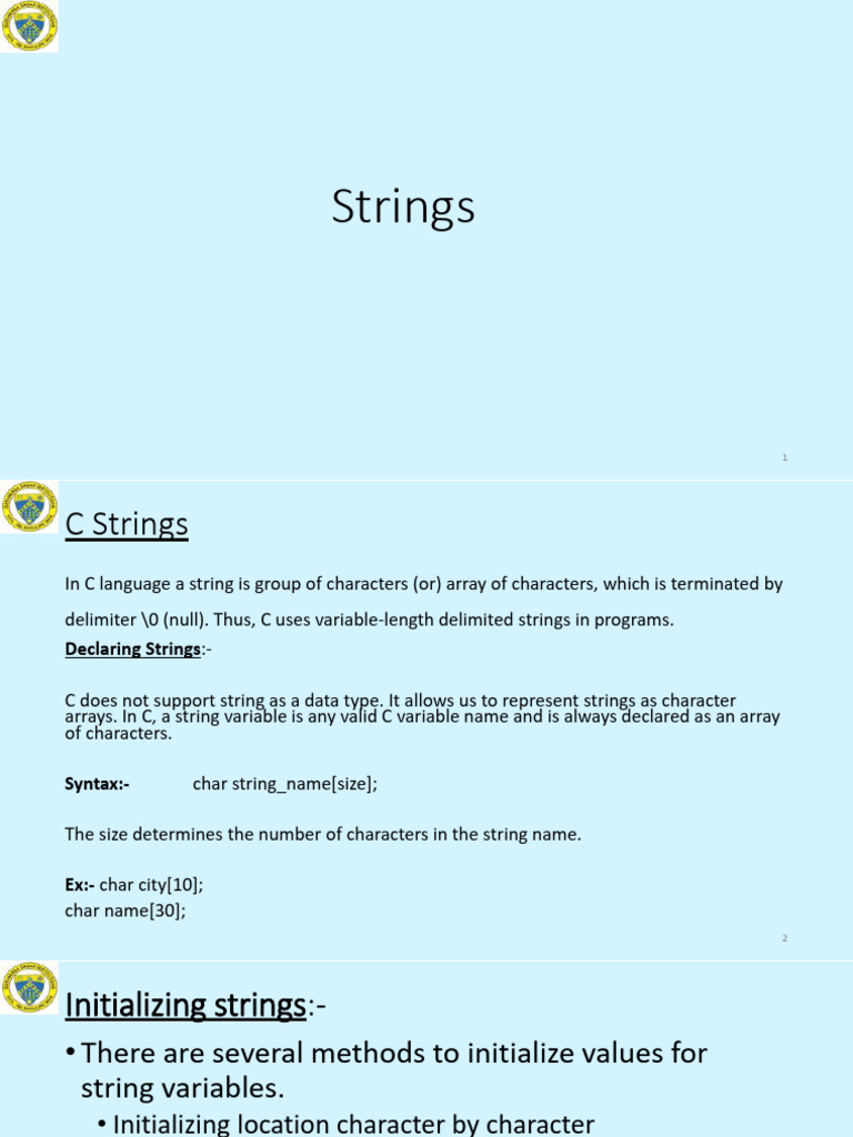 C String Handling and Functions | PDF | String (Computer Science) | Computer Engineering