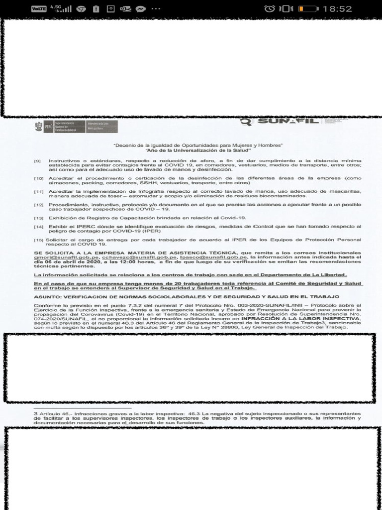 SUNAFIL COVID 2 VER | PDF