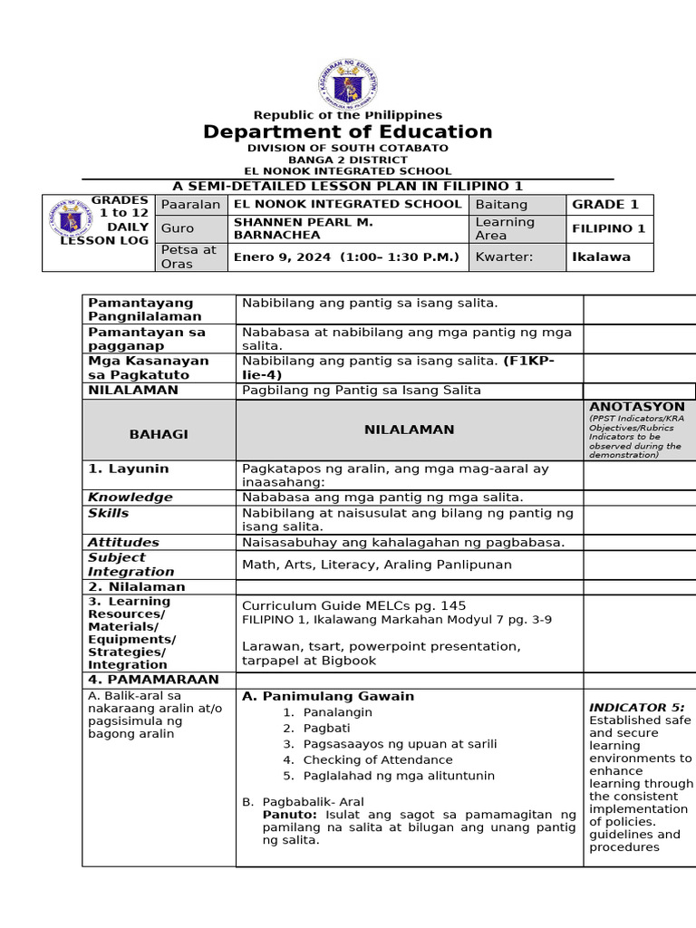 COT-FILIPINO-2ND-QUARTER Barnachea | PDF