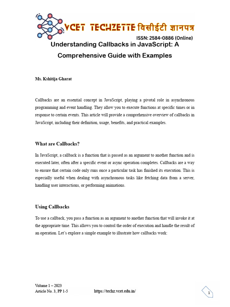 3 | PDF | Callback (Computer Programming) | Java Script