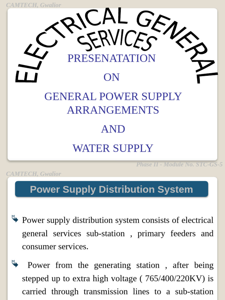 Power Supply Arrangement in Substations | PDF | Electric Power ...