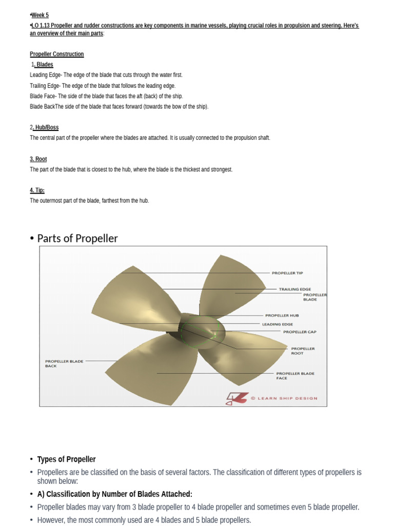 Presentation1.Pptx Seam 111 Week 5 | PDF | Propeller | Rudder