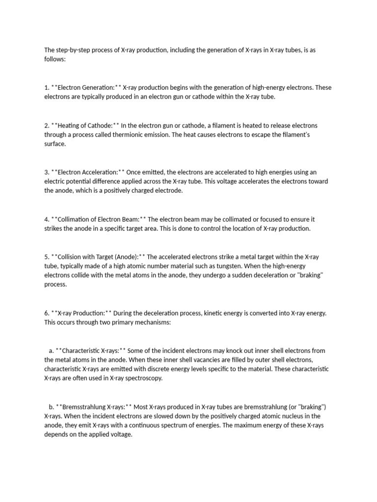 x-ray process | PDF | X Ray | Electron