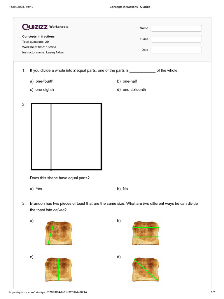 Concepts in fractions | PDF | Mathematics | Geometric Shapes