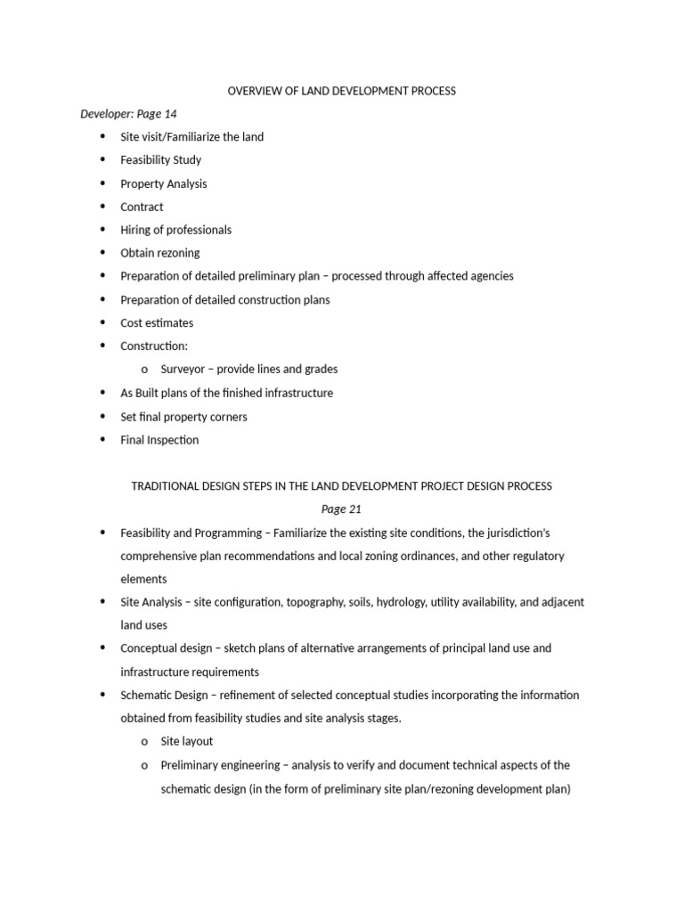 Land Development Process Overview | PDF | Floodplain | Topography