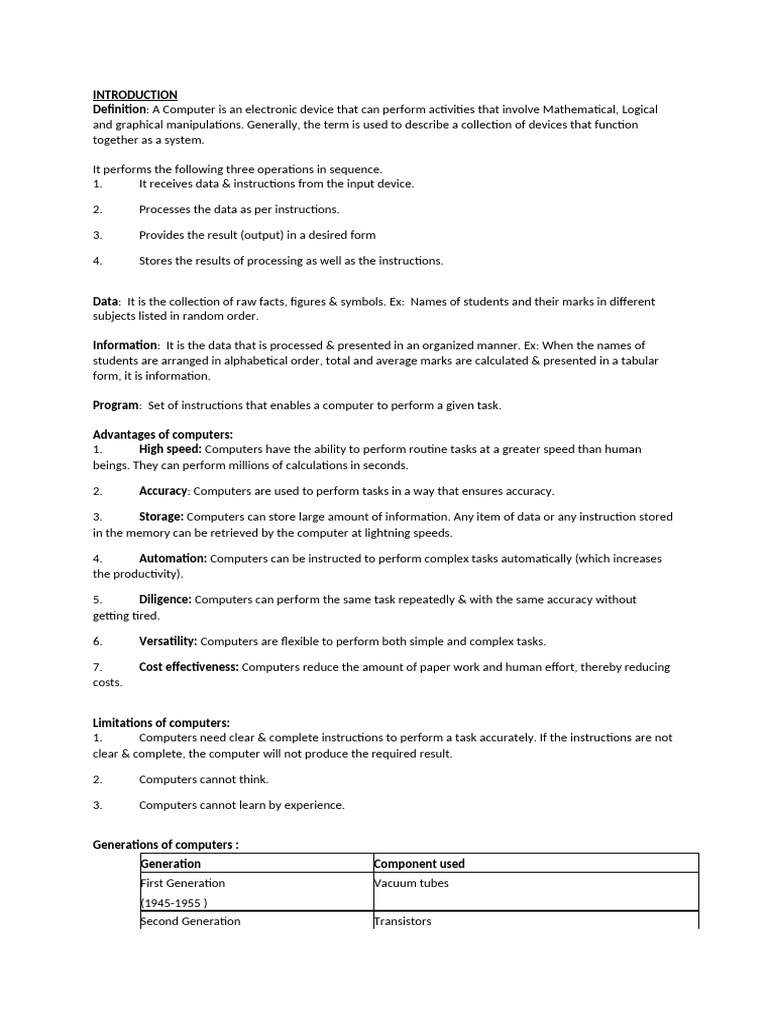 Understanding Computer Basics and Functions | PDF | Printer (Computing ...