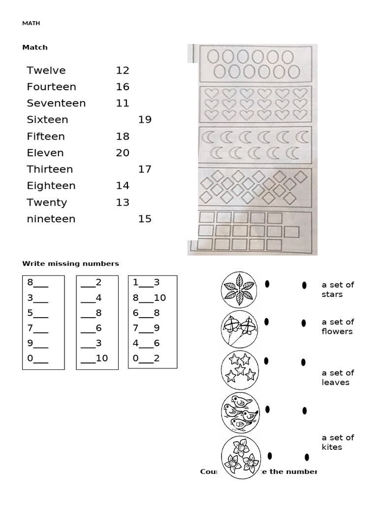 Kinder MTB Math | PDF