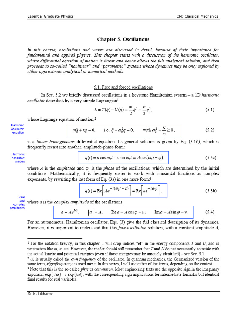 CM Chapter 05 | PDF | Damping | Oscillation