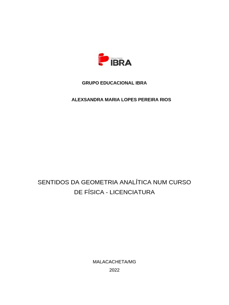 GRUPO EDUCACIONAL IBRA Sandrinha | PDF | Geometria | Matemática
