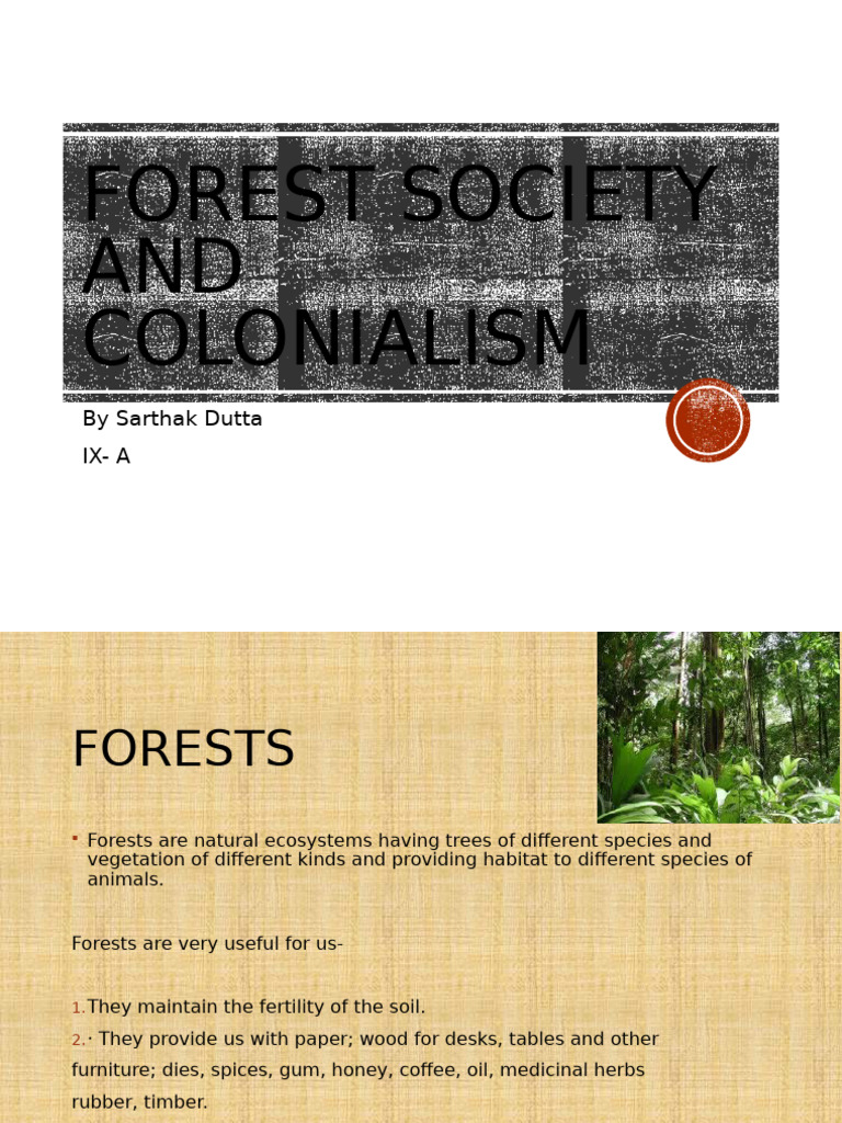 Forest Society and Colonialism by Sarthak | PDF | Forests | Deforestation