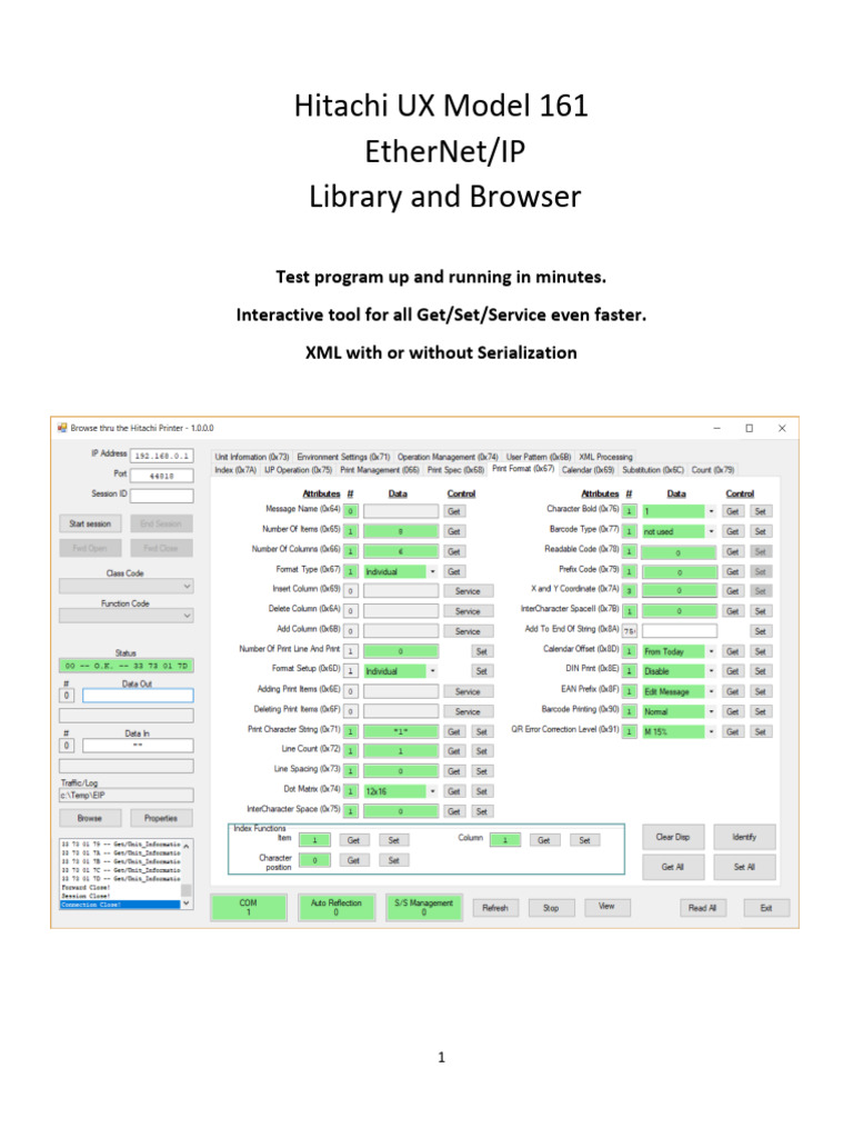Hitachi EtherNetIP Developer Guide | PDF | Computer Programming | Computing