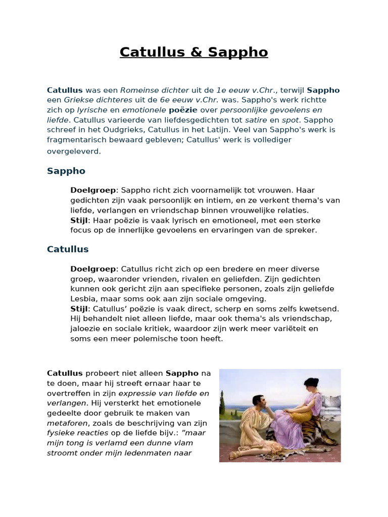 Latijn Catullus & Sappho | PDF
