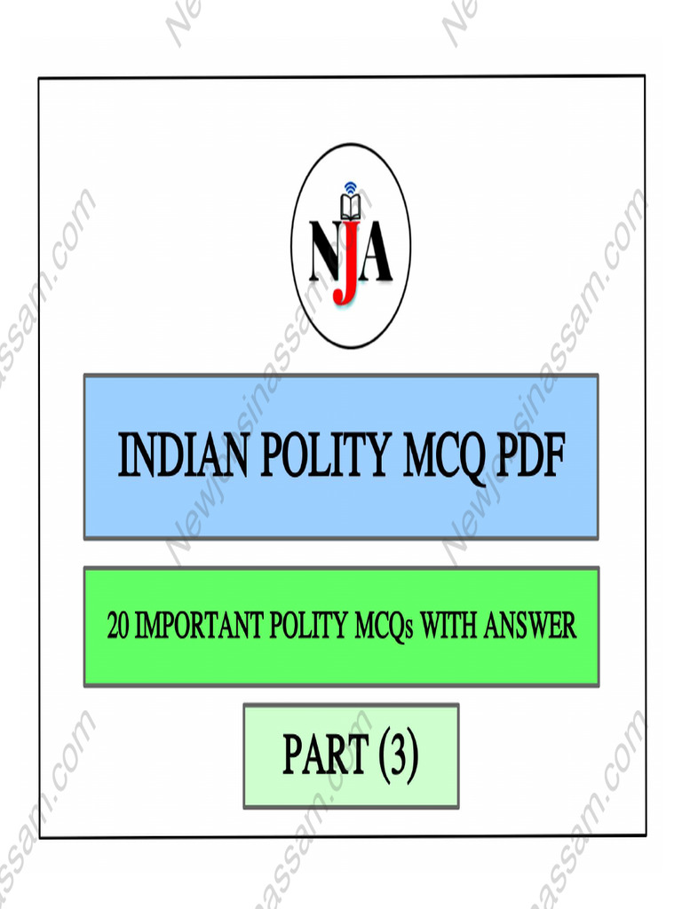 Indian Polity MCQ PDF 3 | PDF
