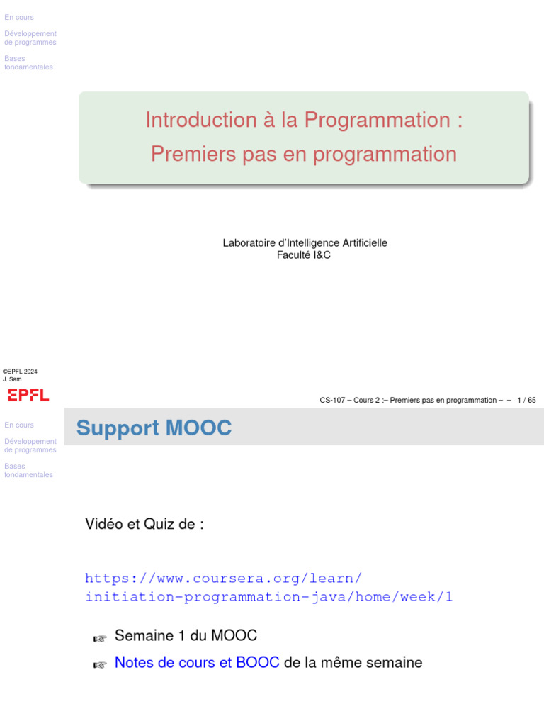 Introduction à la Programmation Java | PDF | Compilateur | Programmation informatique