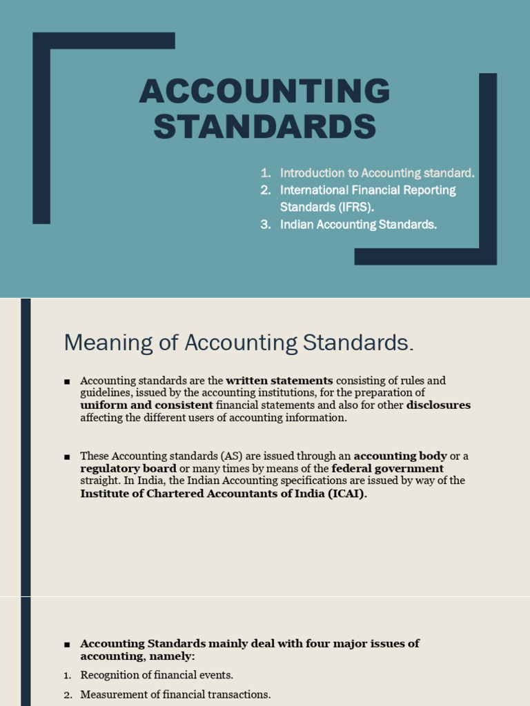 Accounting Standards and Ifrs | PDF | International Financial Reporting ...