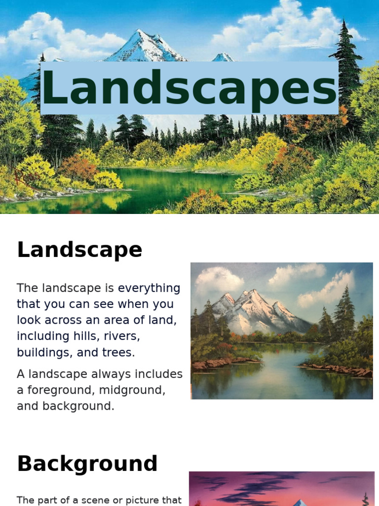 1st & 2nd Grade Landscapes | PDF