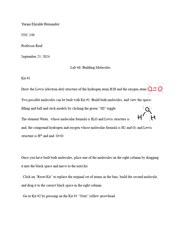 build molecule lab | PDF | Oxide | Molecules