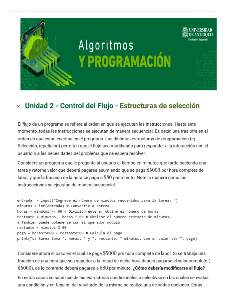 2 - 3 - Estructuras - de - Decisión - Ipynb - Colab | PDF | Algoritmos | Lenguaje de programación