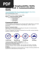 EMPLOYABILITY SKILLS NOTES - Full | PDF | Goal | Self Esteem