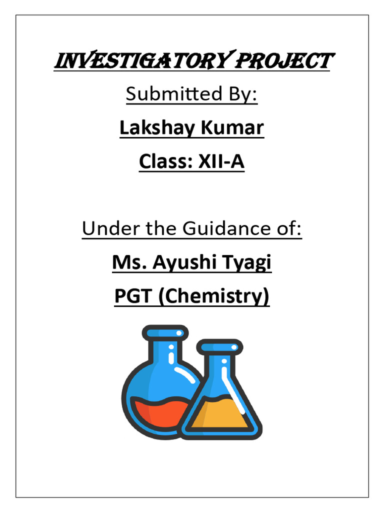 INVESTIGATORY Project of Chemistry Class 12 | PDF | Chromatography ...