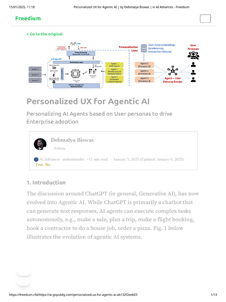 Personalized UX for Agentic AI | PDF
