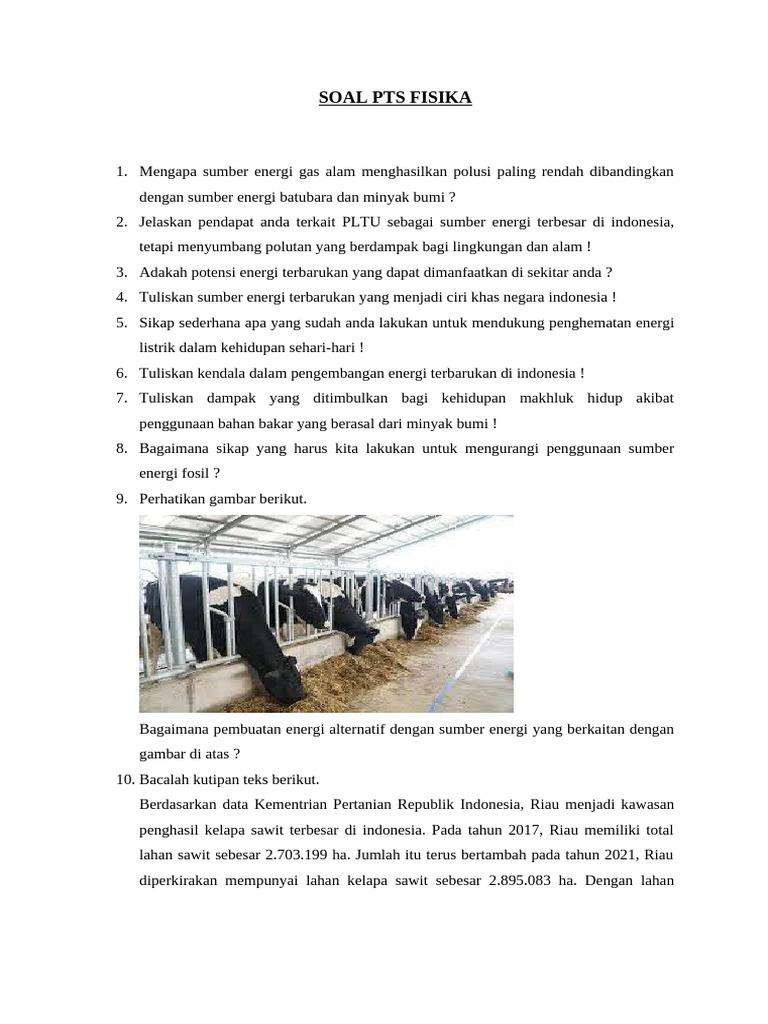 Soal PTS Fisika Kelas X | PDF