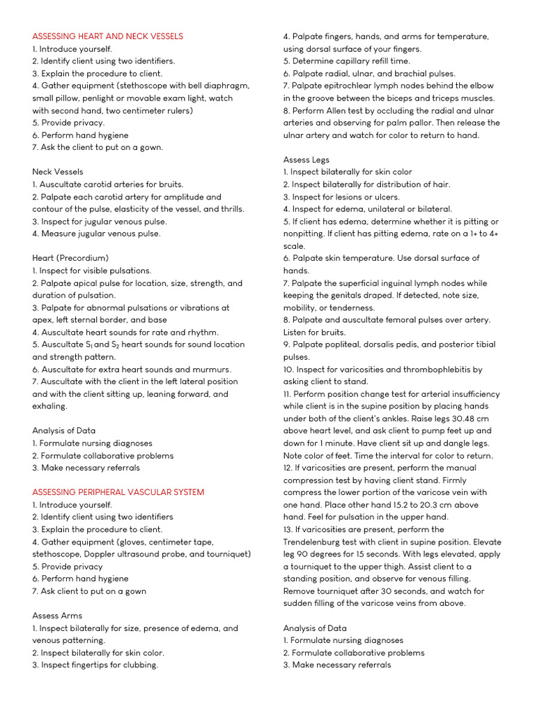 Assessing Heart and Neck Vessels | PDF | Pulse | Heart