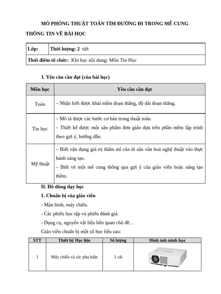 Khbd Stem 6.9 Stem Mô Phỏng Thuật Toán Tìm Đường Đi Trong Mê Cung | PDF