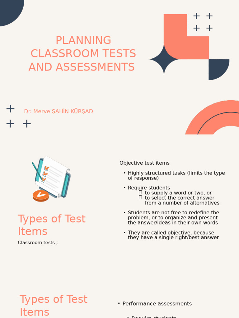 Classroom Test Planning Essentials | PDF | Educational Assessment ...