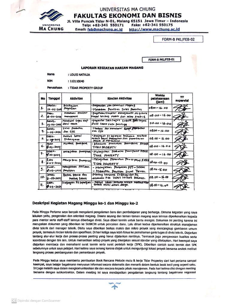 Laporan Minggu 1&2 | PDF