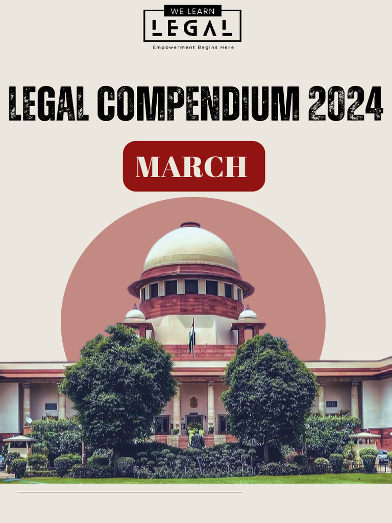 March 2024 Legal Compendium | PDF | Government Of India | Parliamentary ...