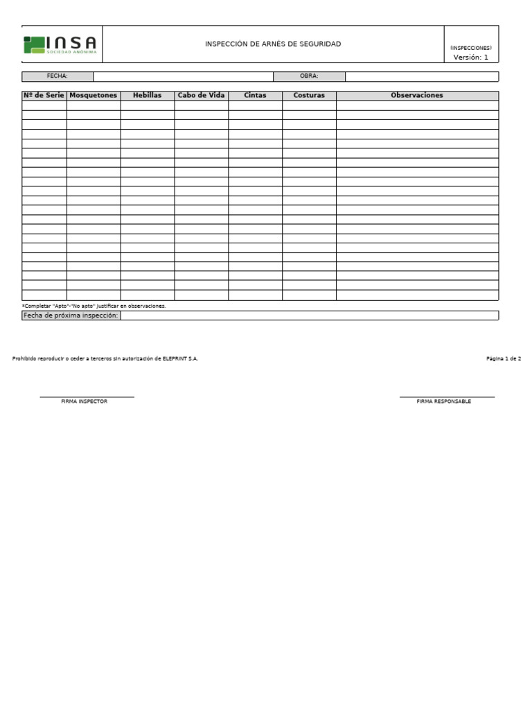 - Inspecci├│n de Arn├®s de Seguridad_1 | PDF
