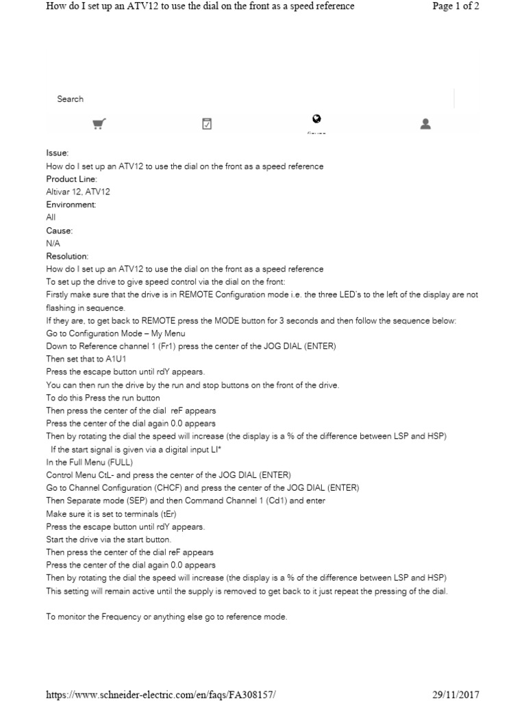 ATV12 Control by JOG Dial | PDF