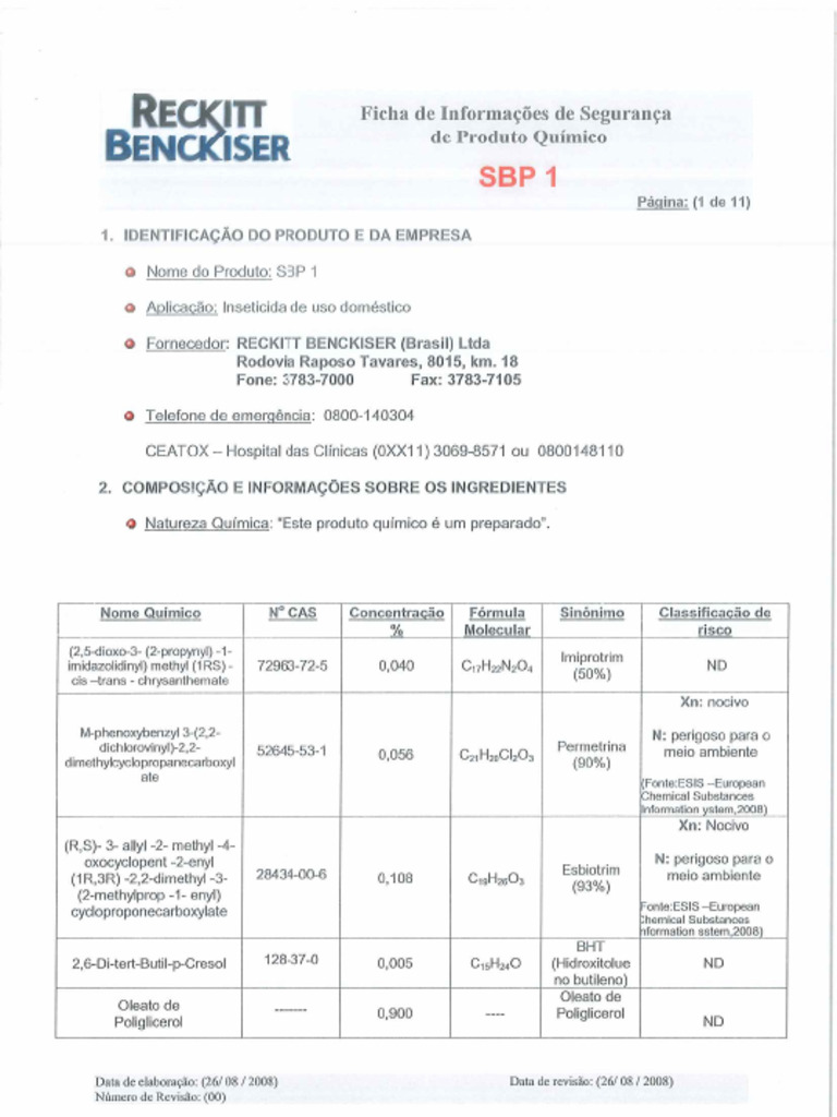 Fispq - Reckitt Benckiser SBP 1 | PDF